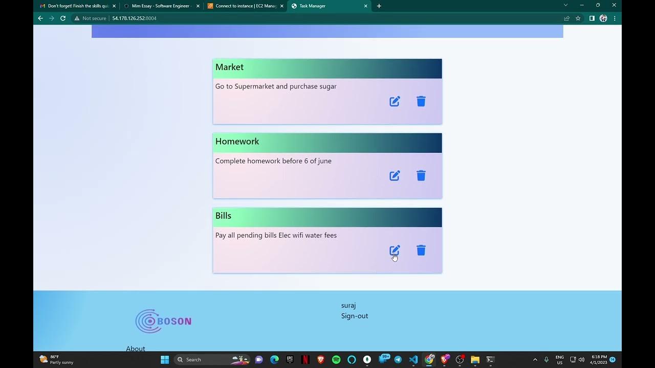 Task Manager project | create edit and delete task | Nodejs - YouTube