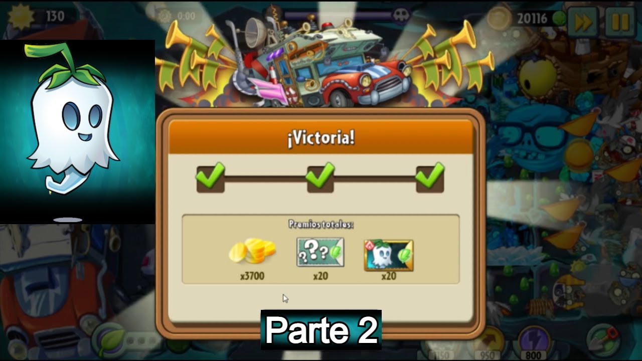 PVZ 2 [Parte 2][Busqueda de Penny Chile Fantasma Dificil] - YouTube