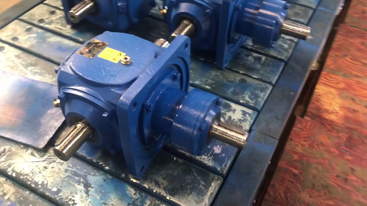 T series bevel gearbox with ratio 1:1/1:2/1:2.5/1:3 - YouTube