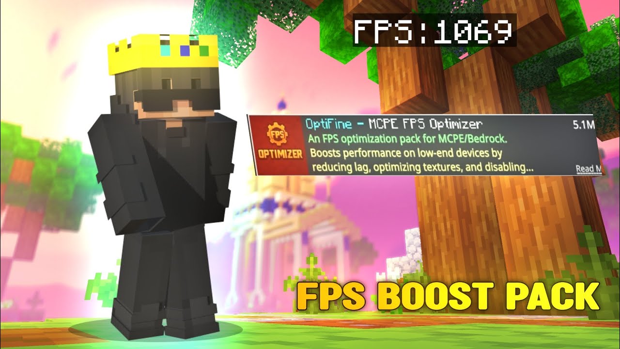 Best FPS Boost Texture Pack For Minecraft PE 1.21+ - YouTube