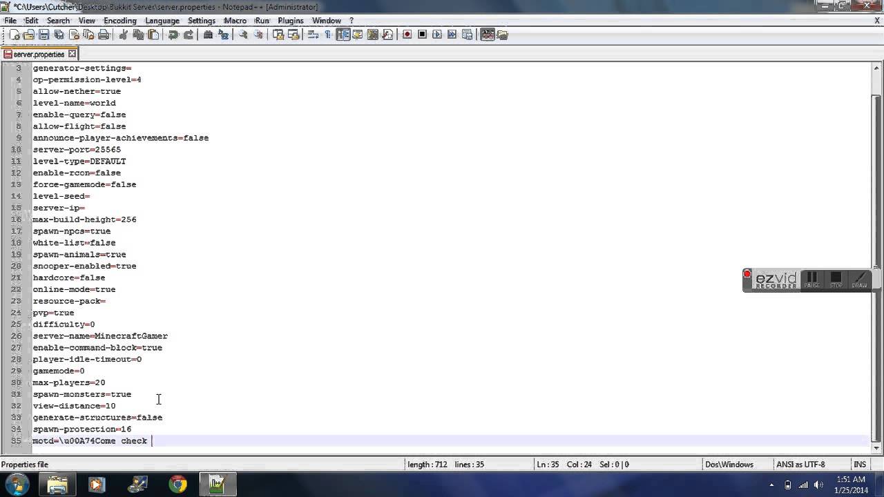 How To Make A Custom MOTD For Your Minecraft Server! - YouTube