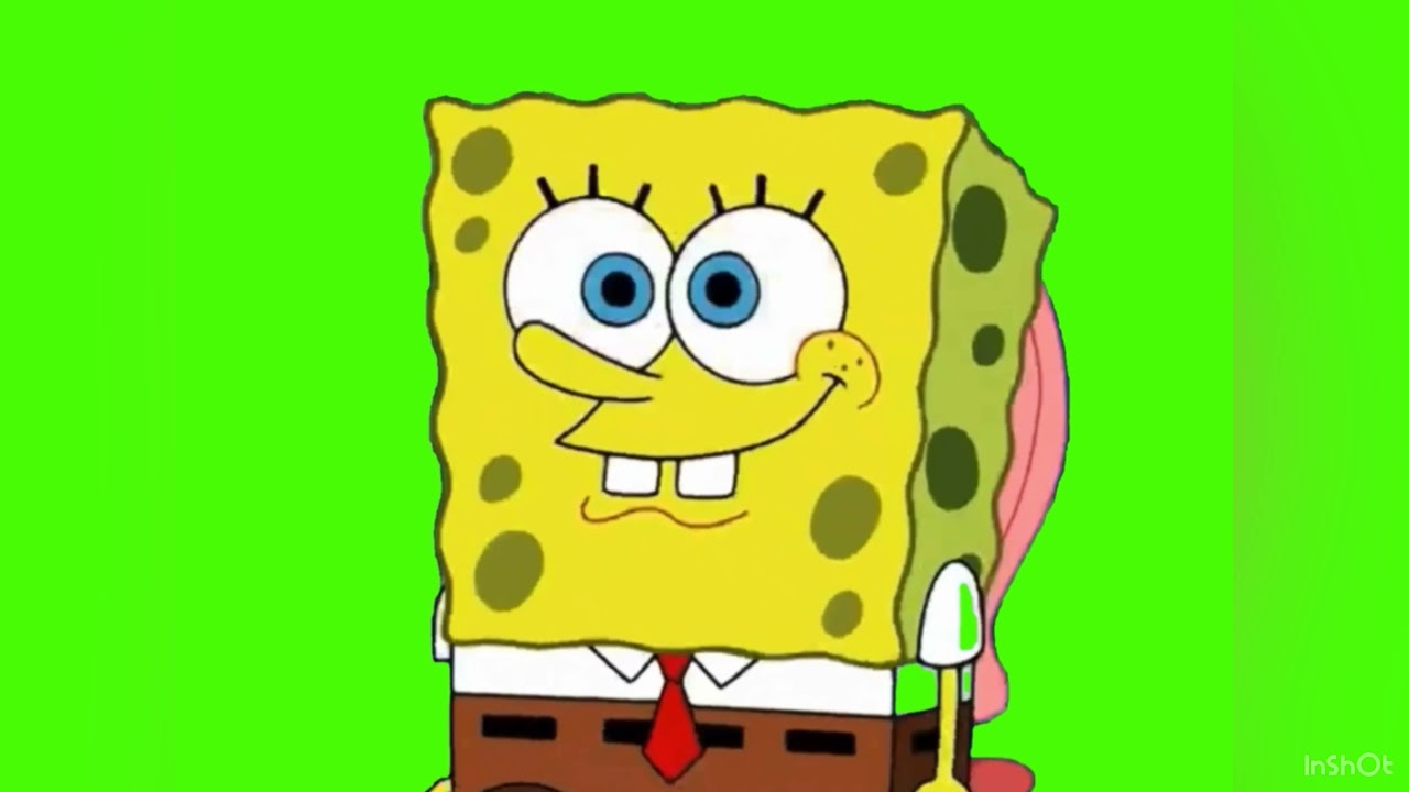 Spongebob laughing on the chair green screen free to use - YouTube