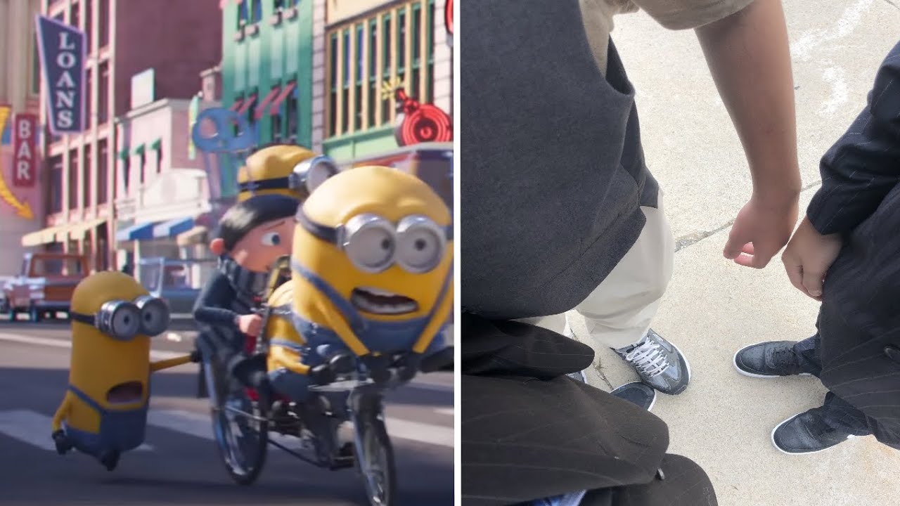 We SAW Minions Rise of Gru in SUITS - YouTube