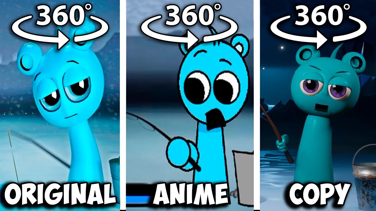 360° VR Incredibox Sprunki Cyan Sky is Fishing Original vs Anime vs ...
