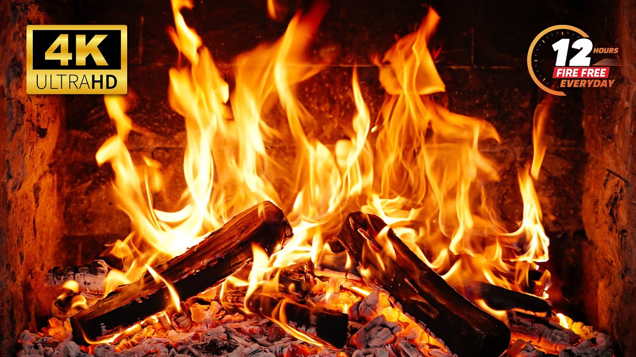 🔥 Best Fireplace 4K. Cozy Fireplace Sounds for Nighttime Focus and ...