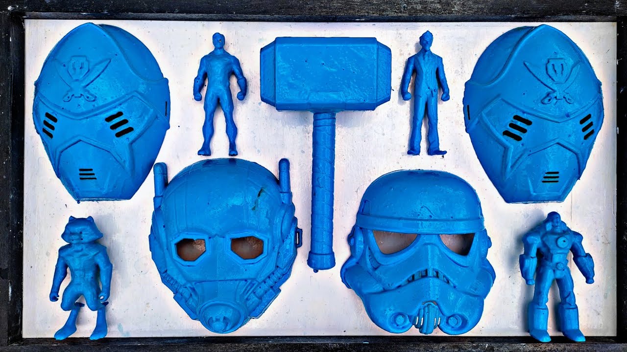 membersihkan topeng avengers toys, power rangers, starwars, antman ...