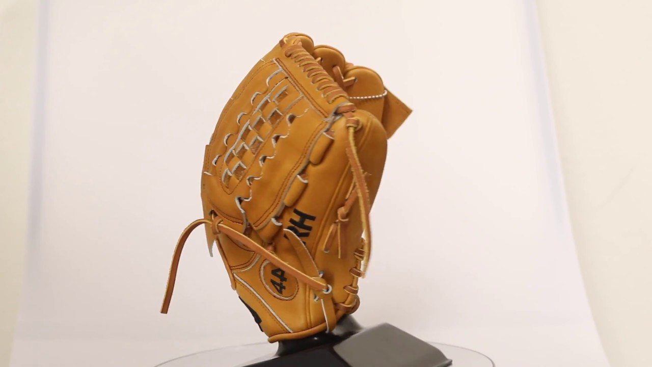 44 Pro Custom Baseball Glove Signature Series Tan Custom Web - YouTube
