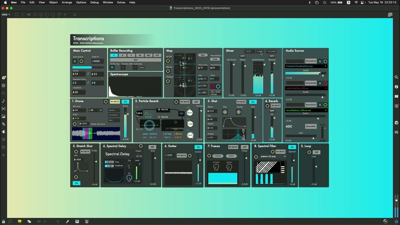 Max/MSP Generative Music by Akihiko Matsumoto 2023/5/16 - YouTube