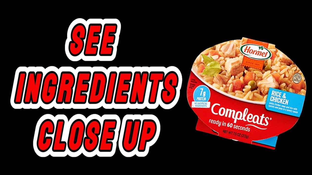 Hormel Compleats Rice & Chicken Microwave Tray Product Review - YouTube