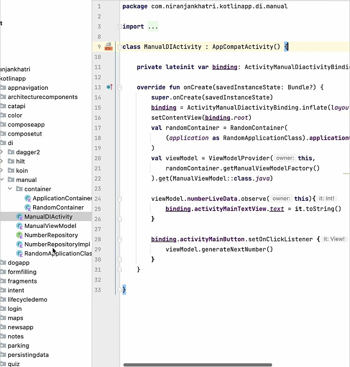 How to do manual dependency injection in Android App Development - YouTube