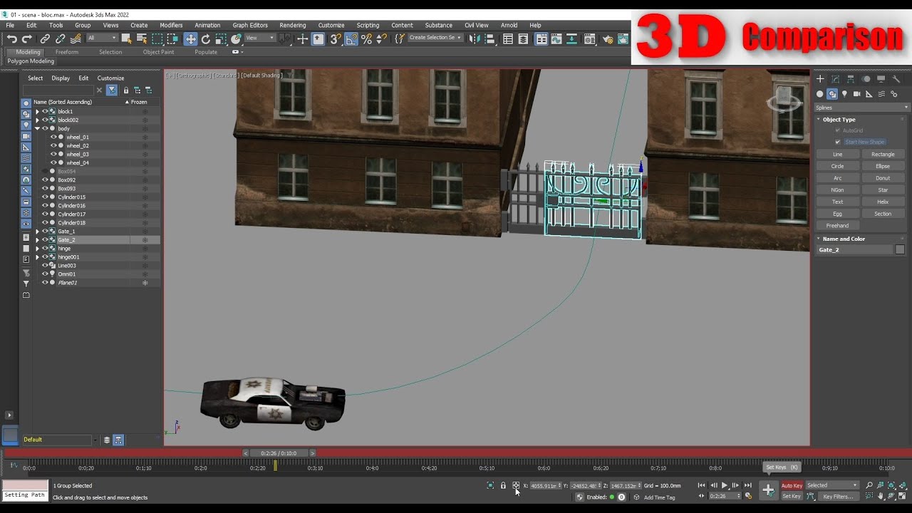 3ds Max - Simple gate opening animation - YouTube