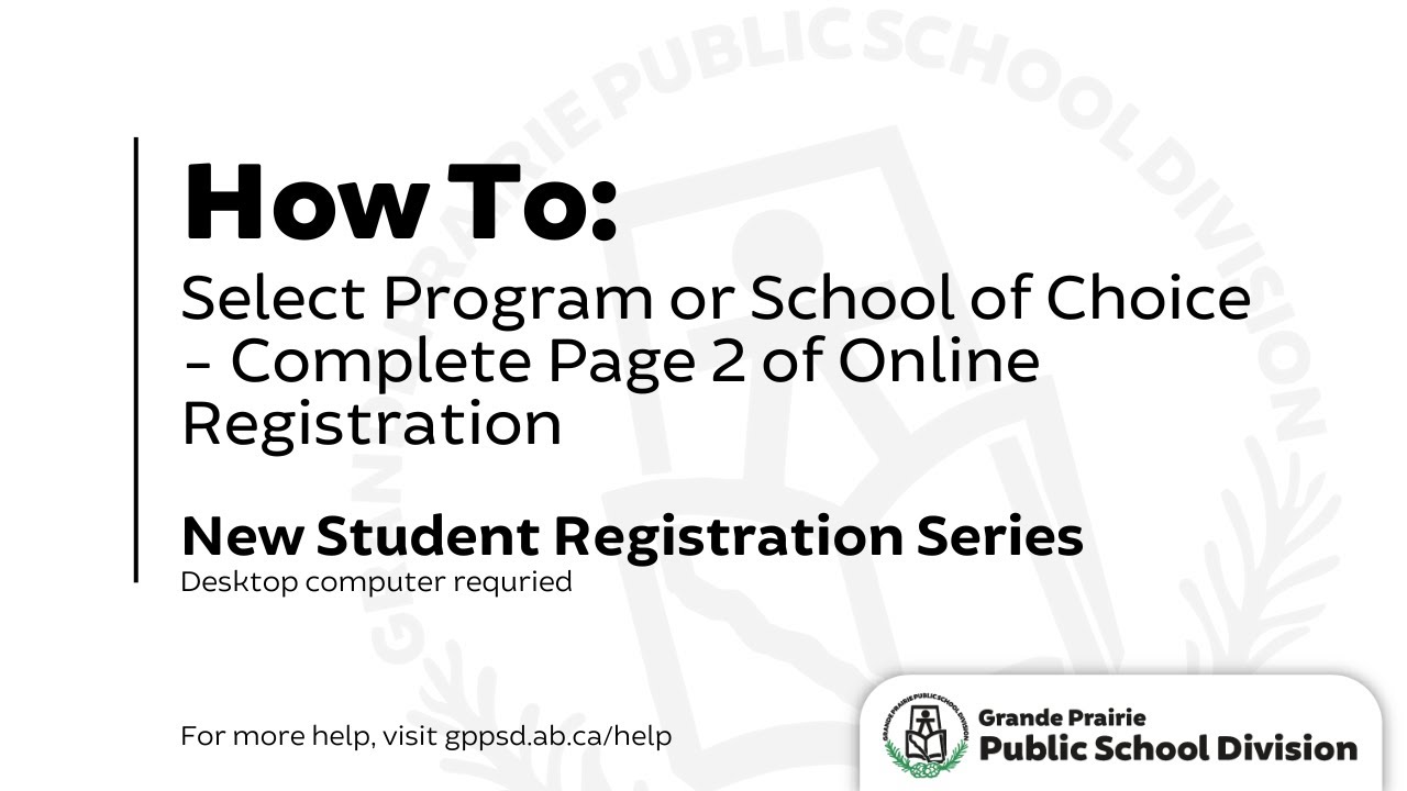 How To: Select a Program or School of Choice on page 2 of the online ...