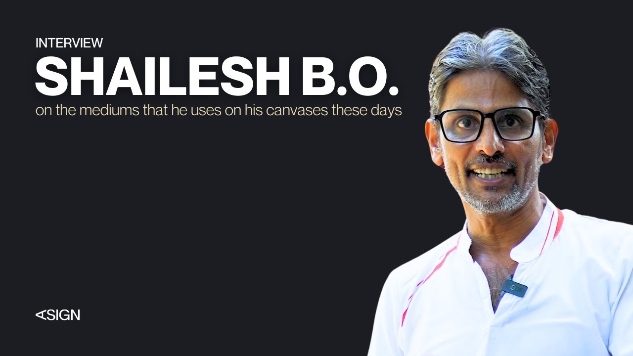 Shailesh B.O. on the mediums that he uses on his canvases these days ...
