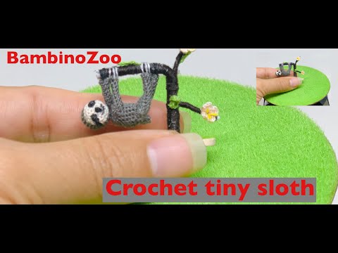 Amigurumi mini sloth/ miniature sloth/ super cute sloth