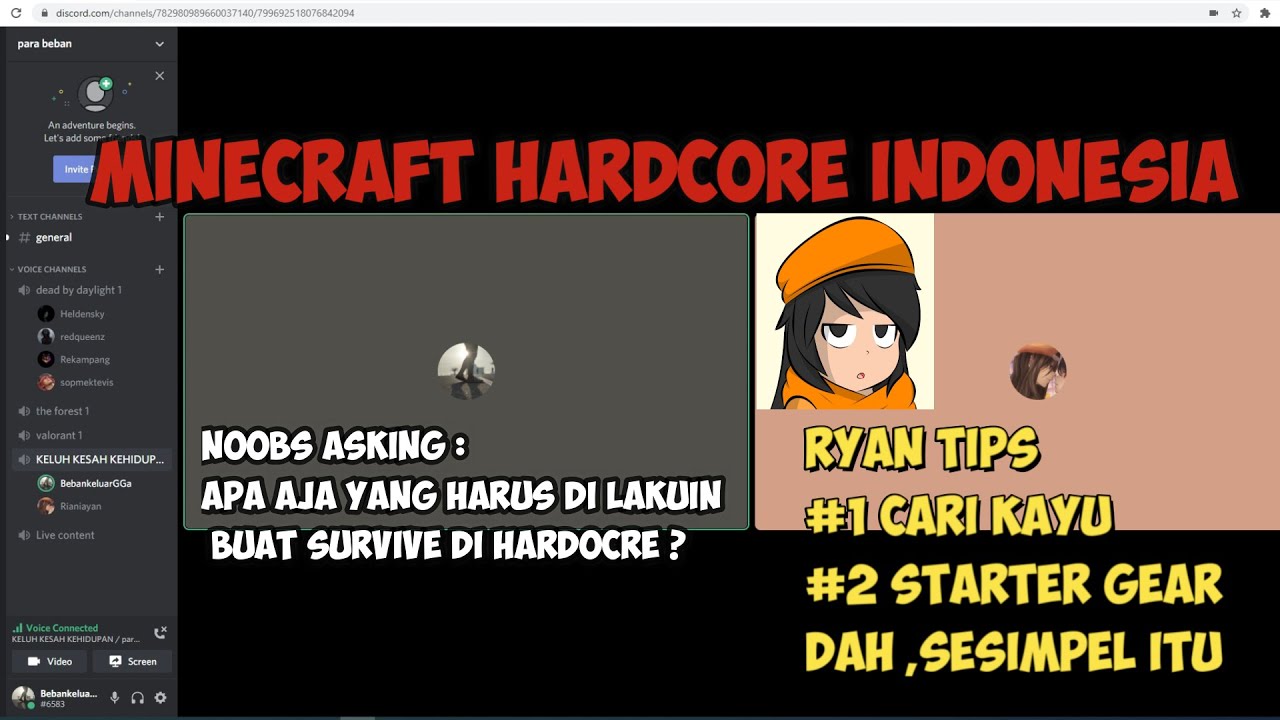 PERTAMA KALI MAININ MINECRAFT HARDCORE TIPS DARI RIANIAYAN| # ...
