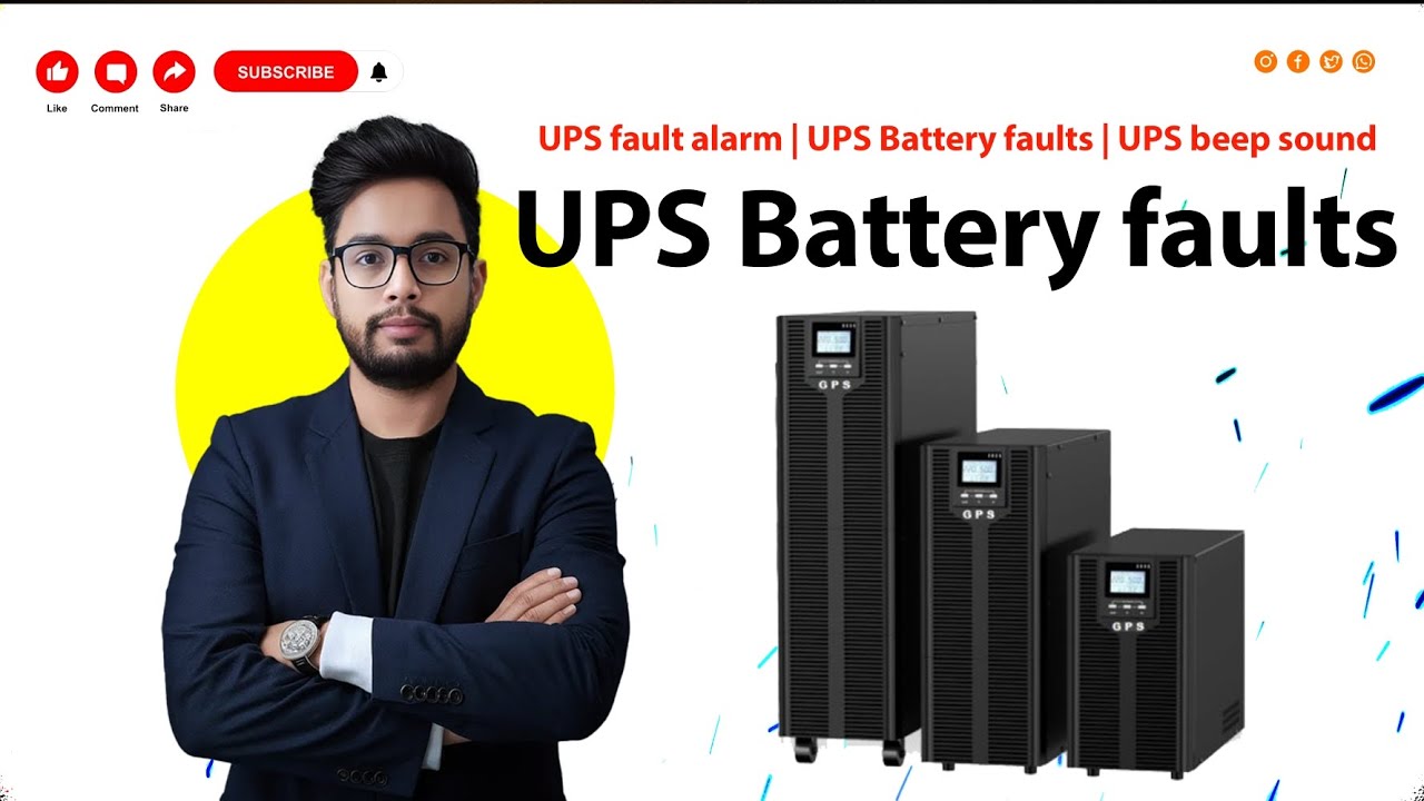 How to fix online ups battery fault? ups fault alarm - YouTube