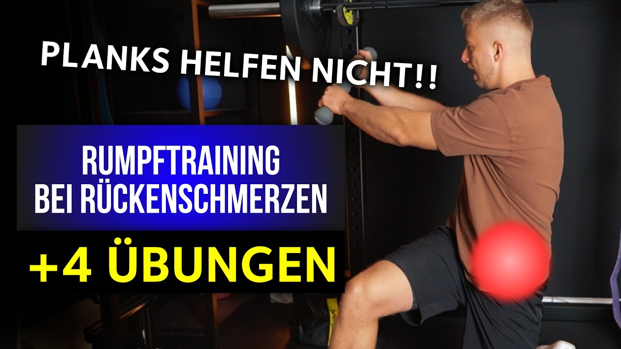 RUMPFTRAINING bei RÜCKENSCHMERZEN?! PLANKS bringen nichts - mach diese ...