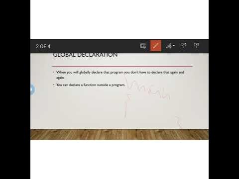 GLOBAL DECLARATION SECTION | c programming - YouTube