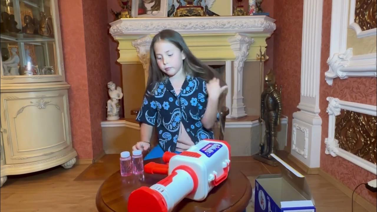Распаковка большая пушка мыльная игрушка. Игрушка для детей - YouTube