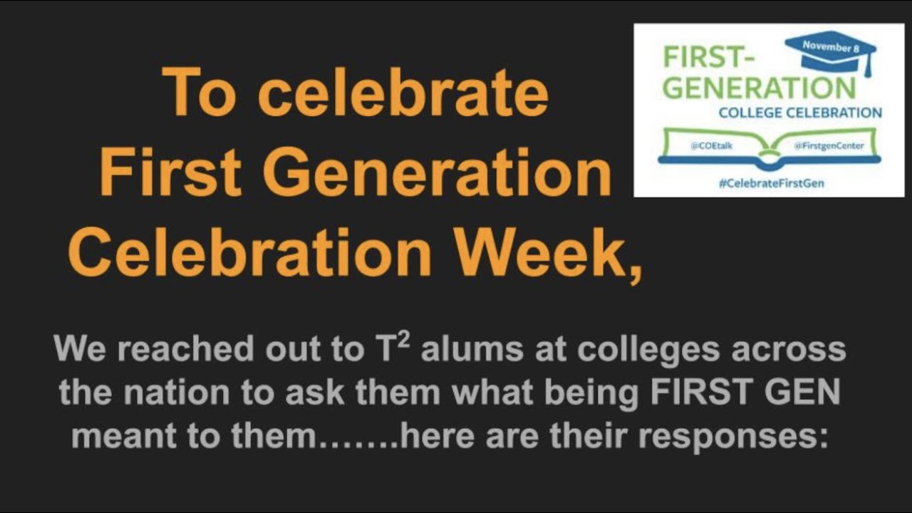 First Generation Celebration Week 2020 - YouTube