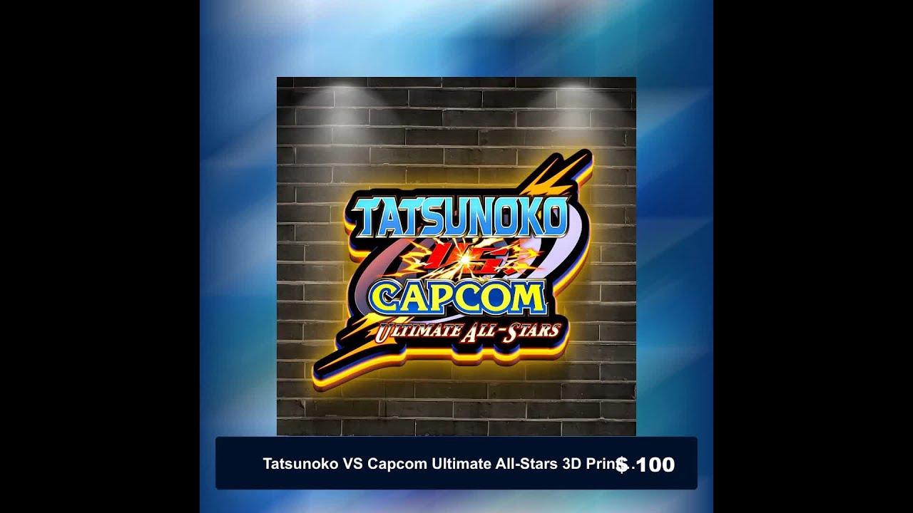 Tatsunoko VS Capcom Ultimate All-Stars 3D Printed LED Lightbox - YouTube