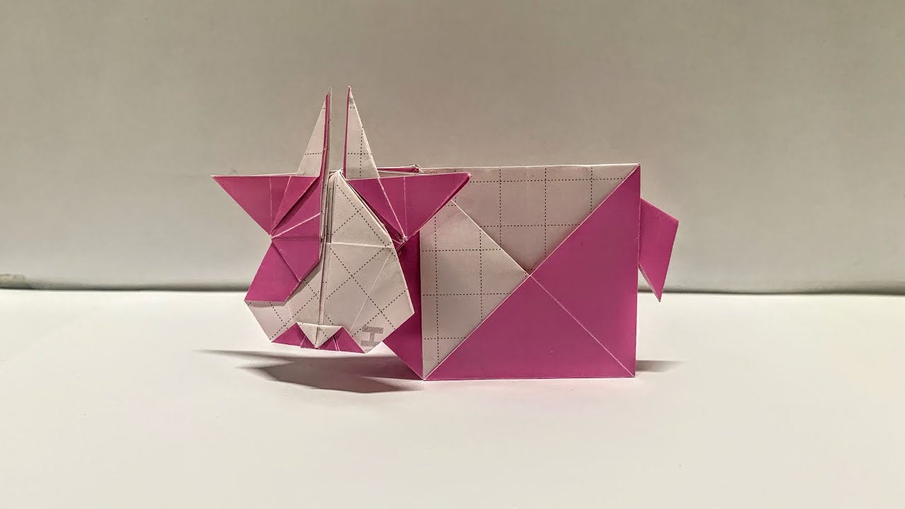 How To Make An Origami Cow | Origami Cow Tutorial | Origami Tutorial ...