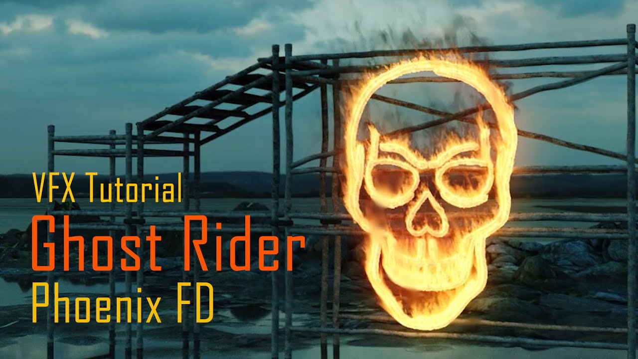 VFX Tutorial - Ghost Rider head burning realistic small scale flame ...