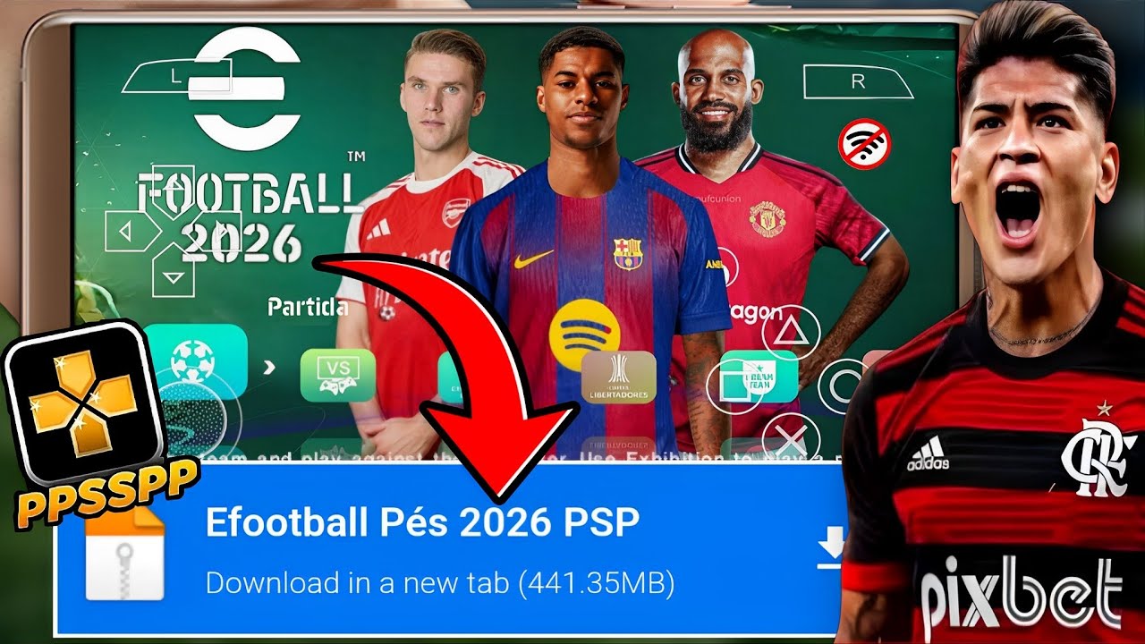 NOVO! eFOOTBALL PÉS (PSP) JULHO 2025 DOWNLOAD MEDIA FIRE DIRETO ...