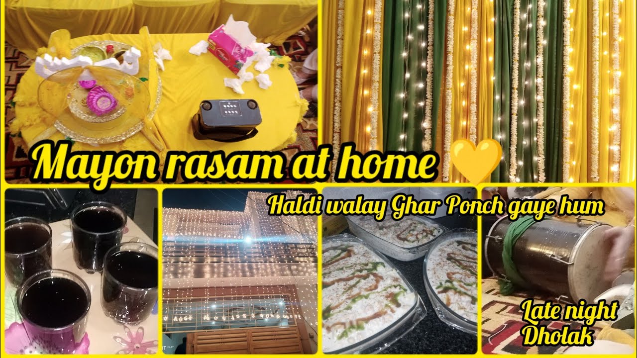 Latest Pakistani mayon rasam | Haldi rasam at home #mayon💛 - YouTube
