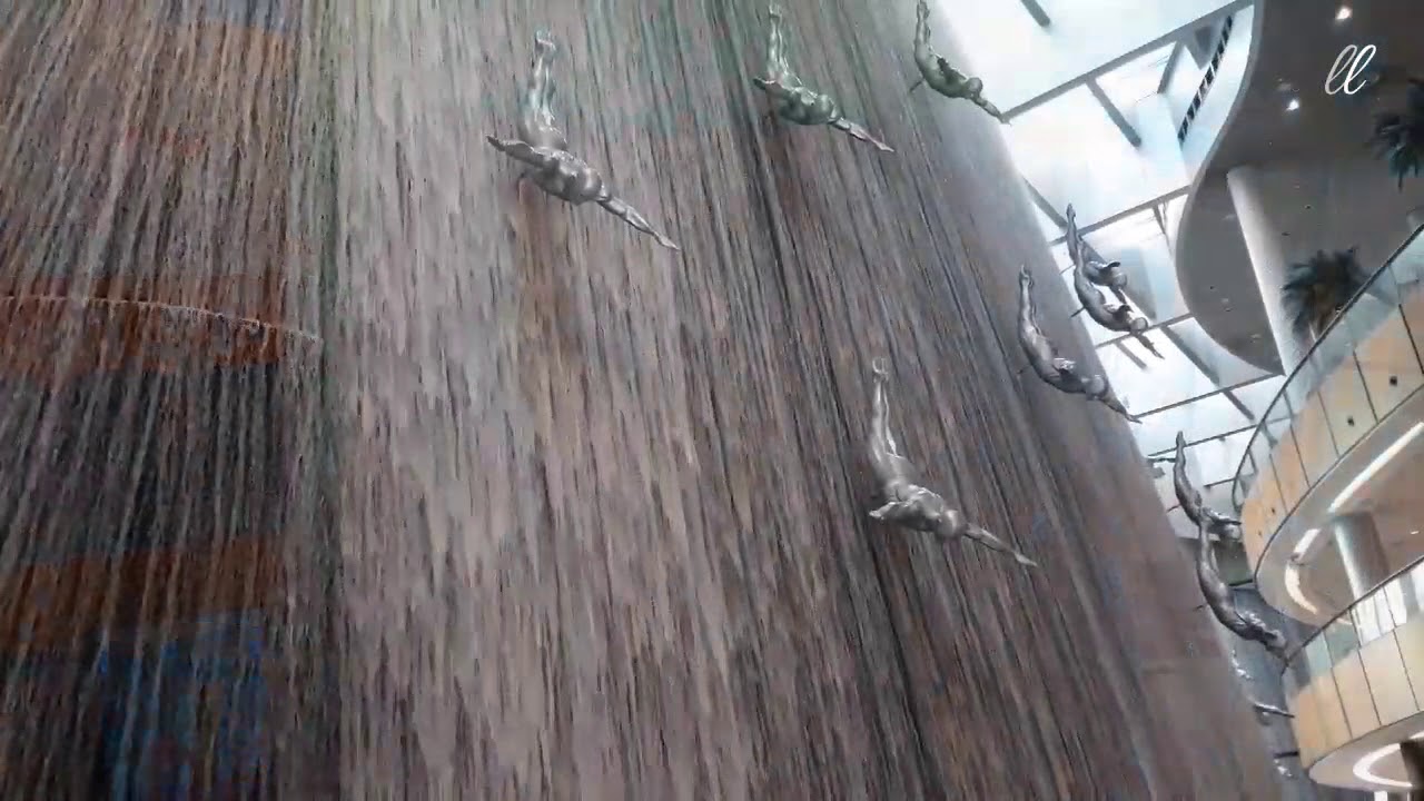 DUBAI Mall water falls | DUBAI Burj khalifa - YouTube