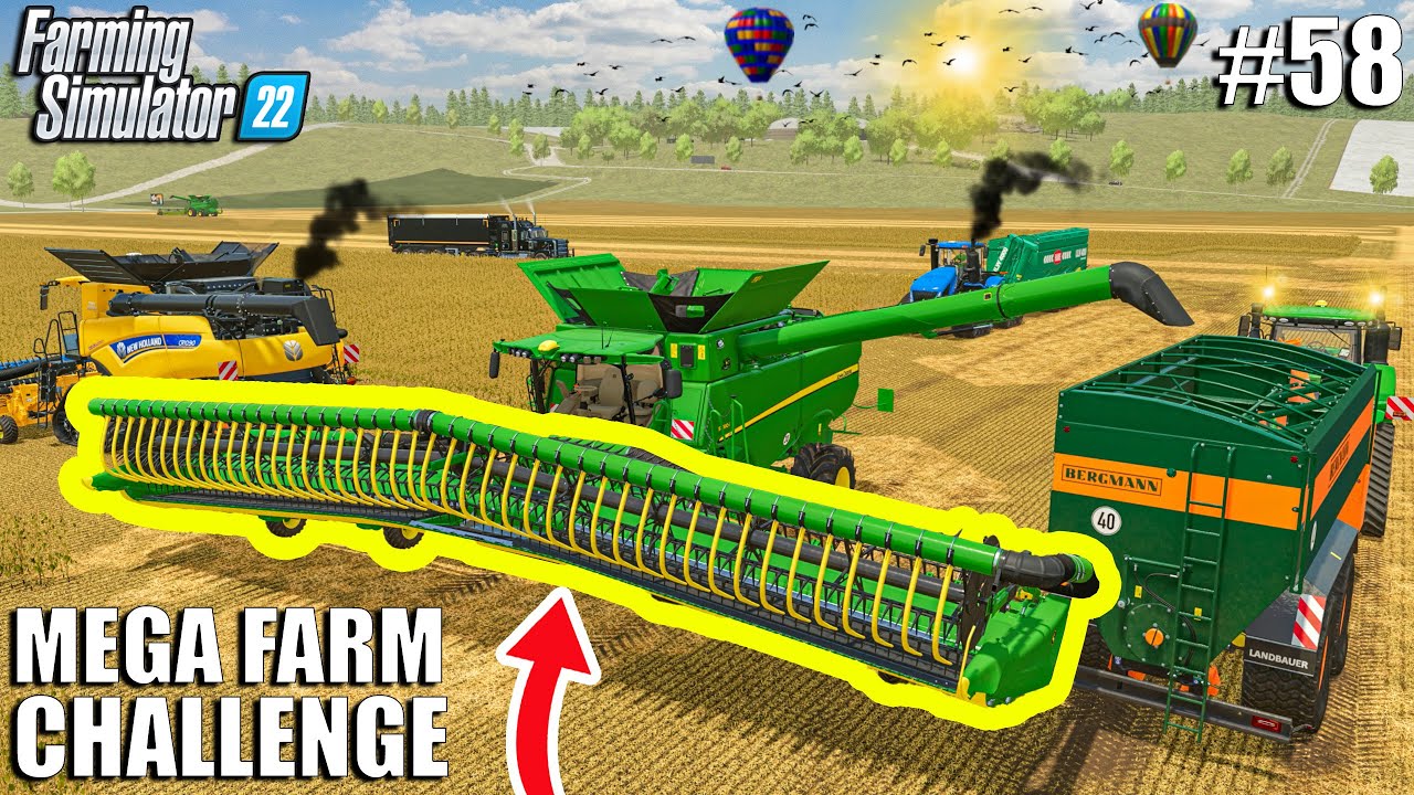 Harvesting SOYBEANS with ARTICULATED HEADERS | MEGA FARM Ep.58 ...
