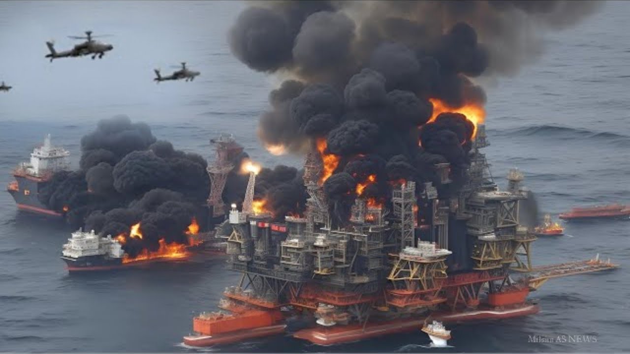 5 minutes ago! The US brutally destroyed Iran's oil refineries in the ...