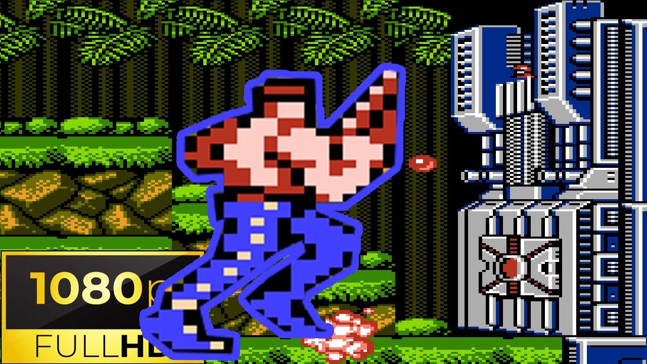 NES Contra (1988) Full HD 1080P Widescreen Gameplay - Full Play through ...