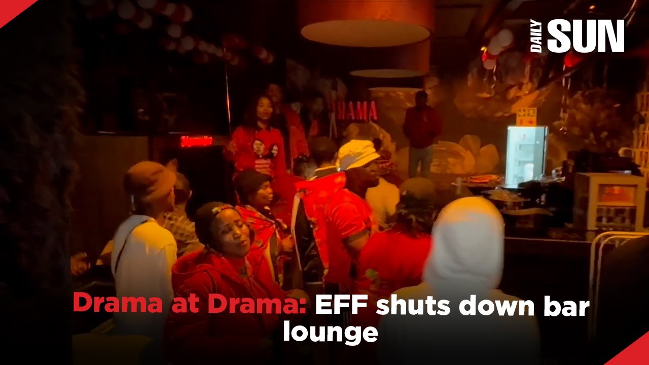Drama at Drama: EFF shuts down bar lounge - YouTube