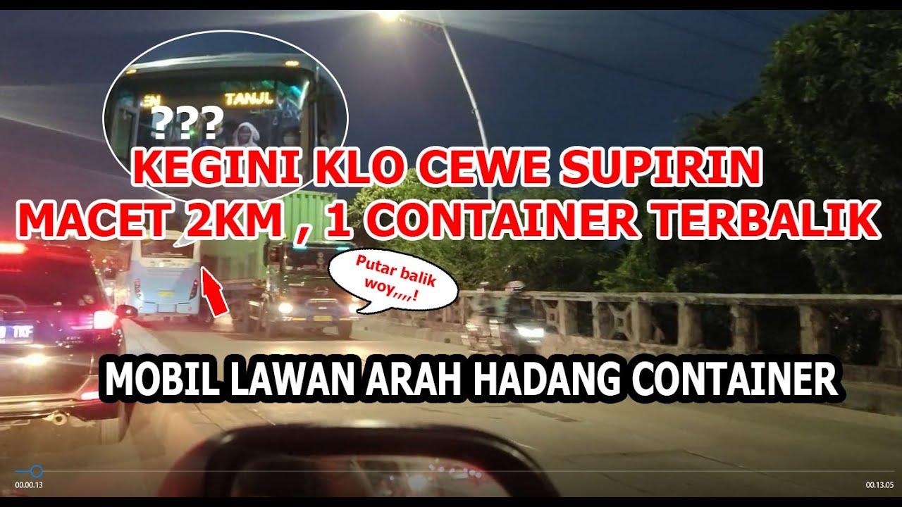 Aksi Supir Cewek Nekat!! Bawa Mobil Melawan Arah Dihadang, Macet Total ...