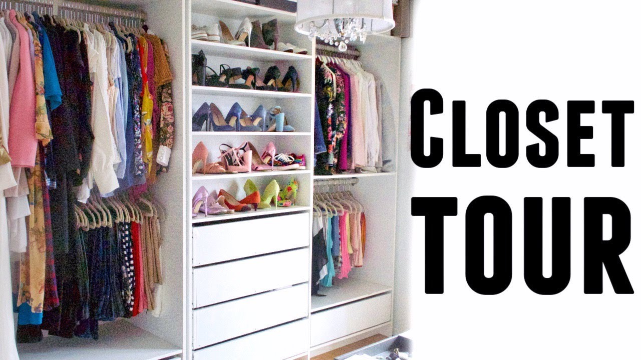 CLOSET TOUR VLOGMAS DAY 13 2018 - YouTube