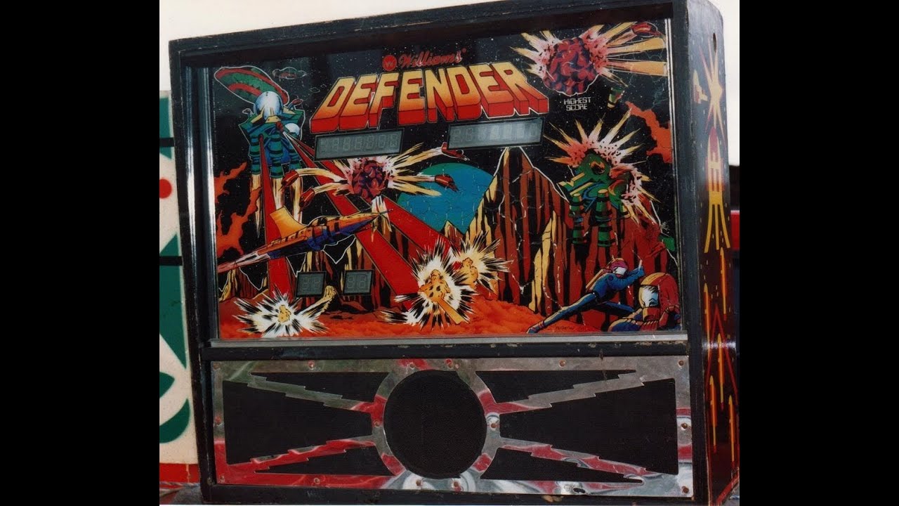 Rare 1982 Williams DEFENDER Pinball Machine In Action - YouTube