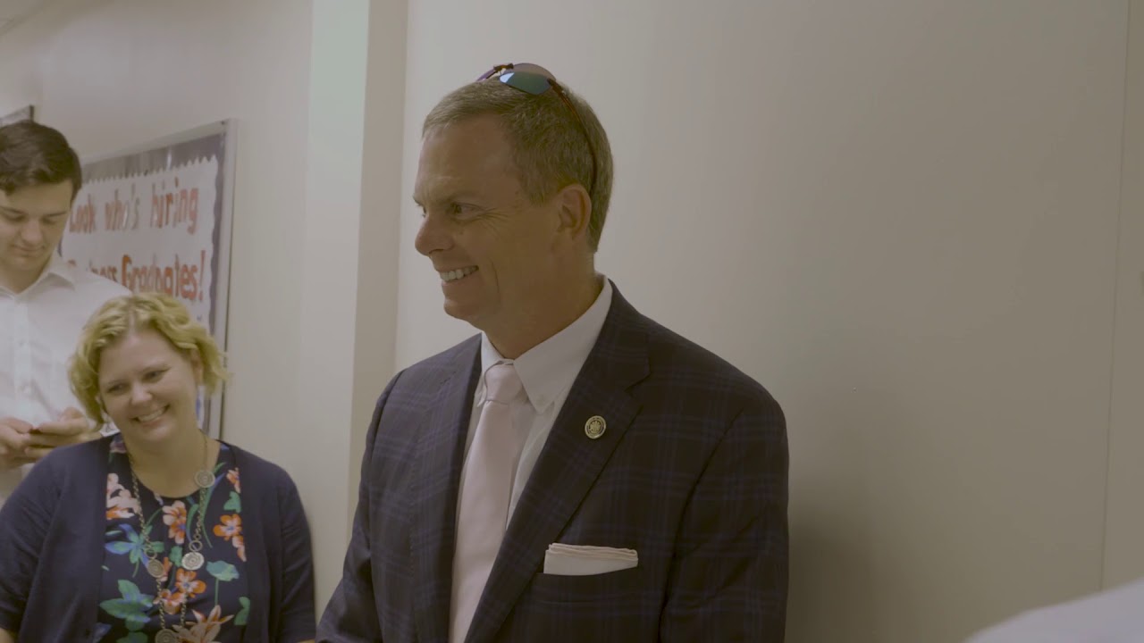 Senator DeSteph Visits Centura College - YouTube