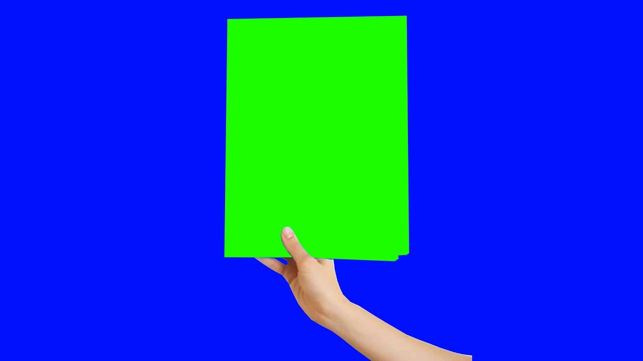 paper oh hand in green screen free stock footage - YouTube