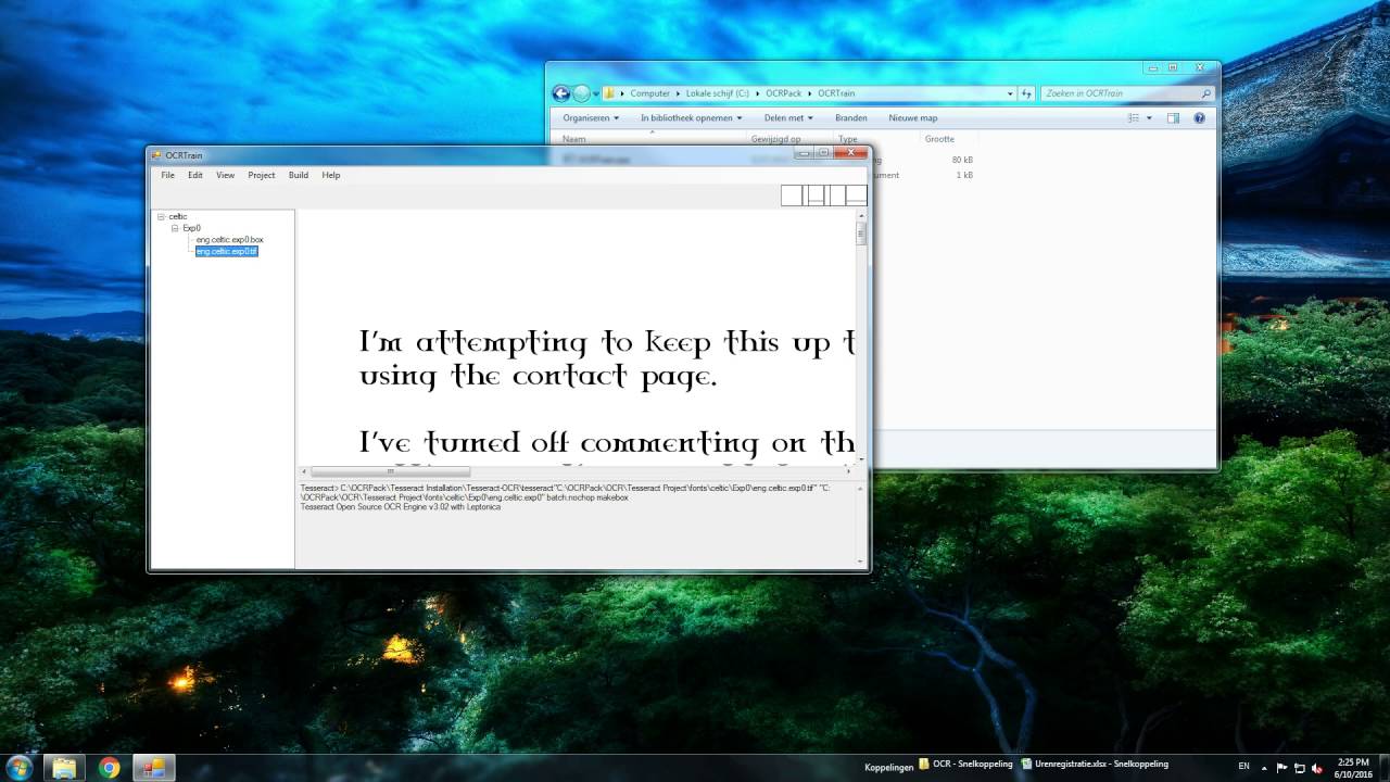 OCRTRAIN Trainen van Tesseract fonts (1/2) - YouTube