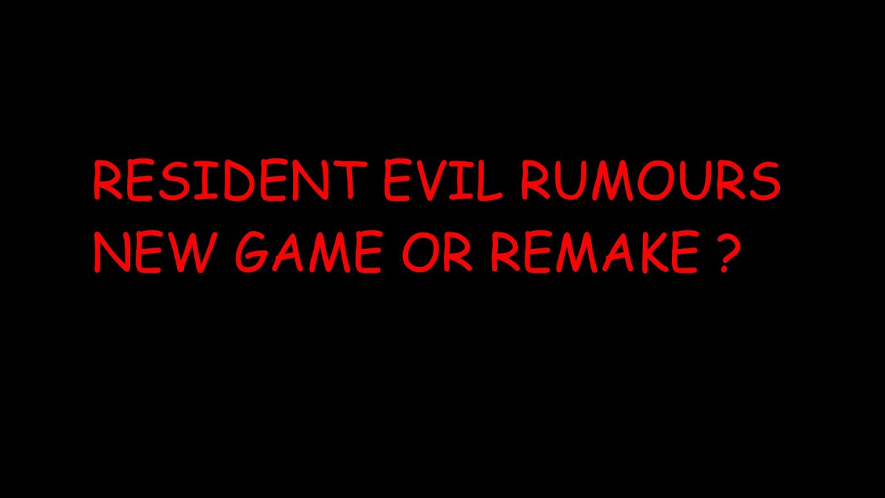 let's talk Resident evil rumours new game or remake ? - YouTube