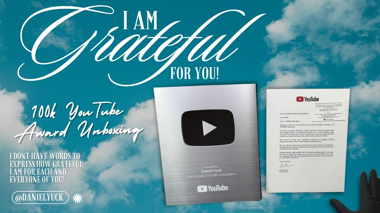 100k YouTube Award Unboxing - YouTube
