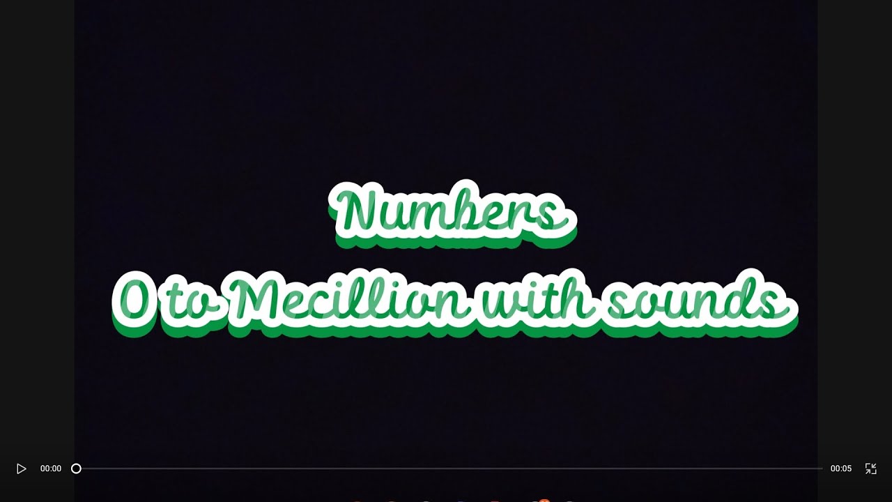 Numbers 0 to Mecillion with sounds - YouTube