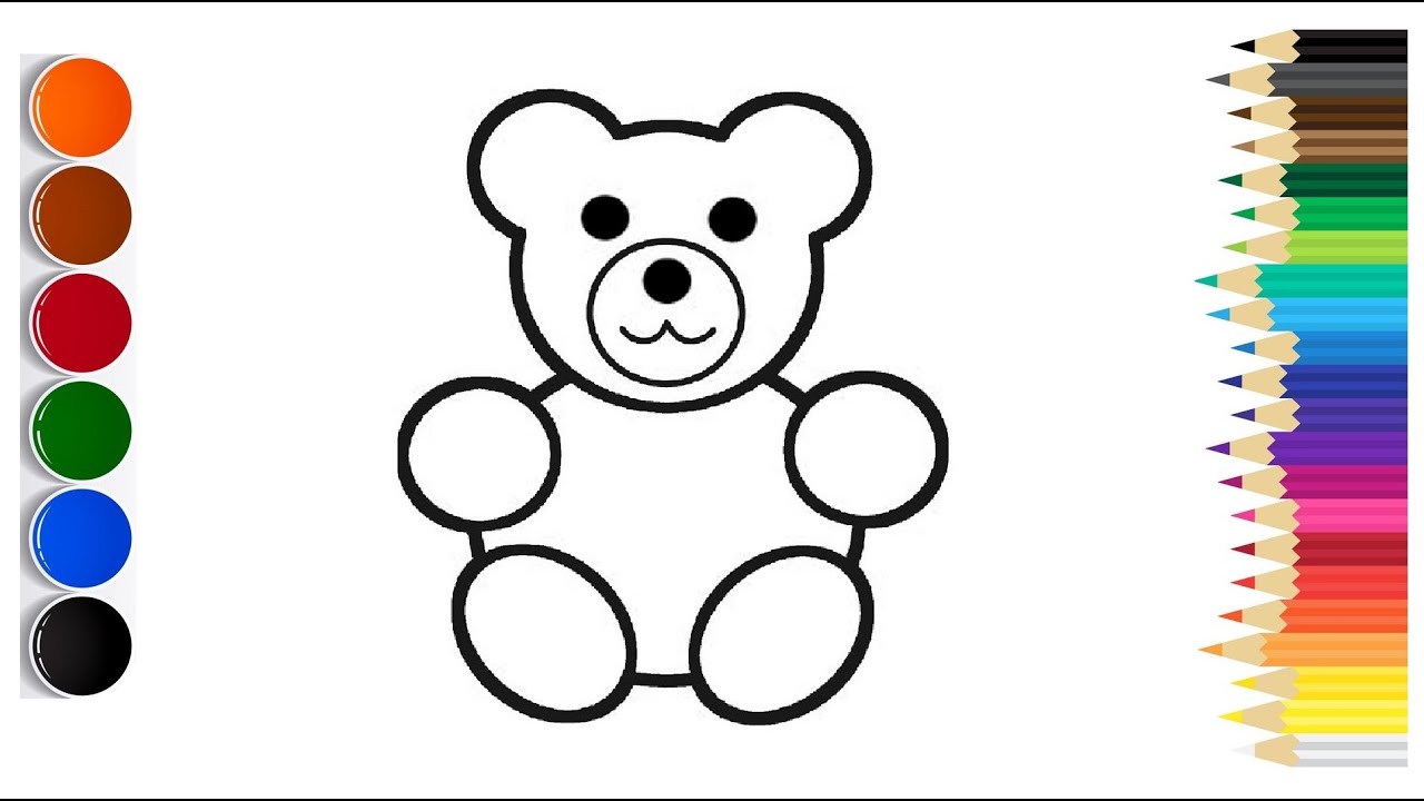 Bolalar uchun ayiqcha rasmini oson chizish | Easy to draw a bear ...