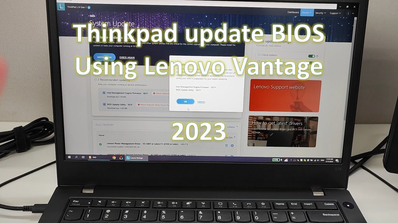 Lenovo Thinkpad update BIOS using Lenovo Vantage App - 2023 (uncut ...