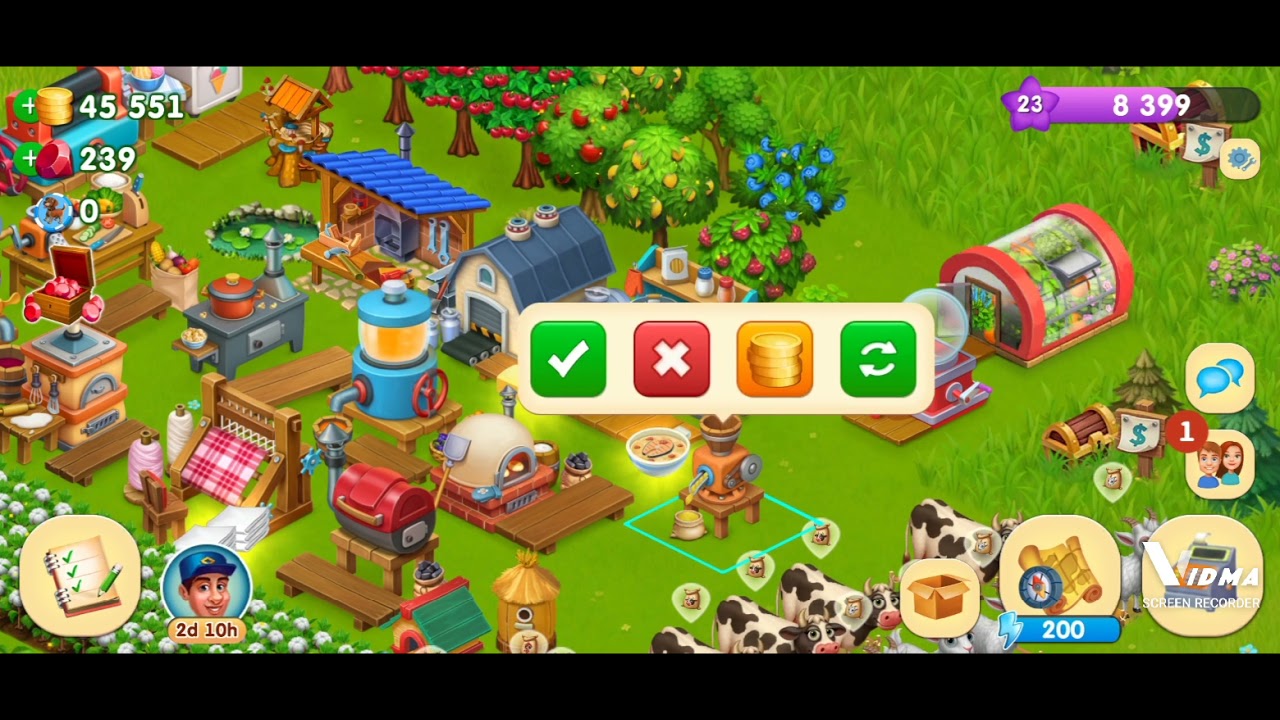 Farm Bay editing farm & how to cut tress with friends help - YouTube