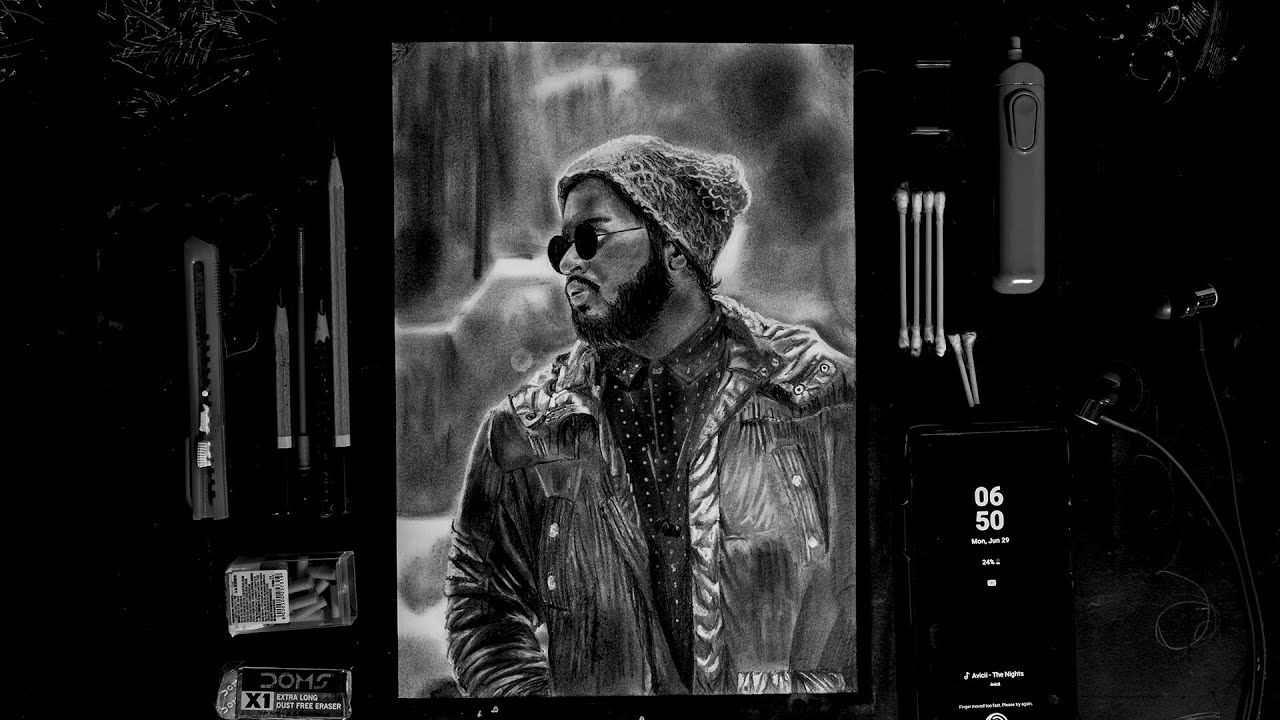 Portrait Drawing (Vaishakh)- Graphite Drawing Timelapse - YouTube