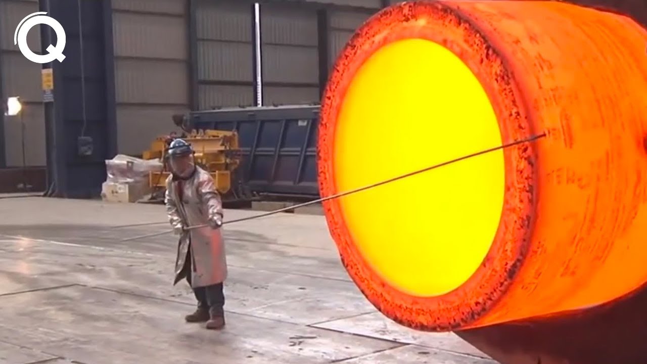 I've never seen this outstanding 99 ton rolled ring forging process. Amazing production ...
