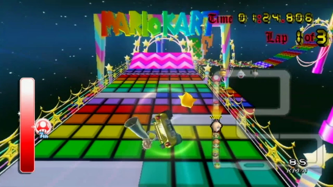 (Custom Track UPDATE) SNES Rainbow Road [v3.1] - YouTube