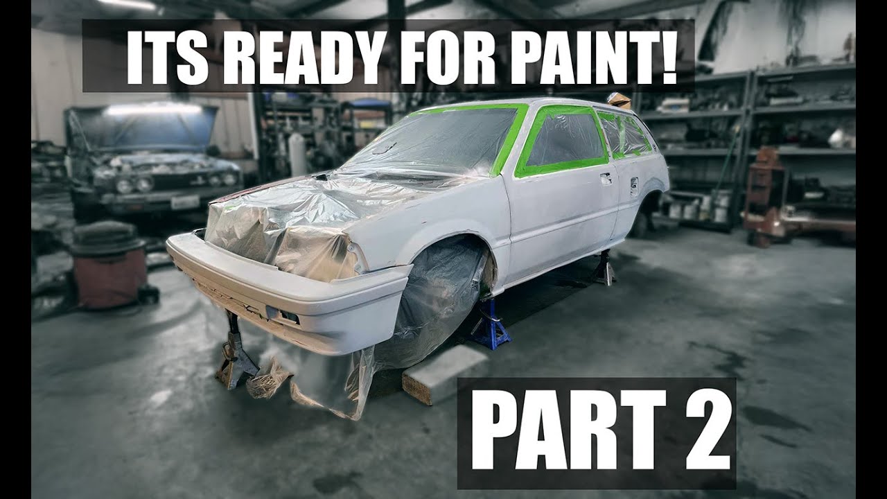 K series 1987 civic paint saga FULLY PREPPED! - YouTube
